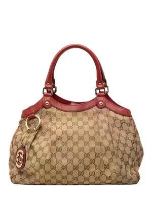 Gucci Gg Canvas Sukey Tote Bag - Brown