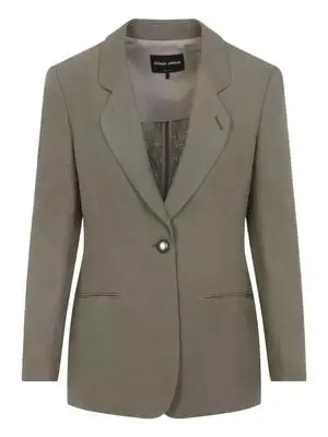 Giorgio Armani Single-button Linen Jacket - Neutrals