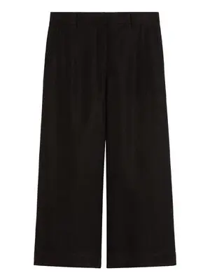 Max Mara Linen-blend Abissi Culottes - Black