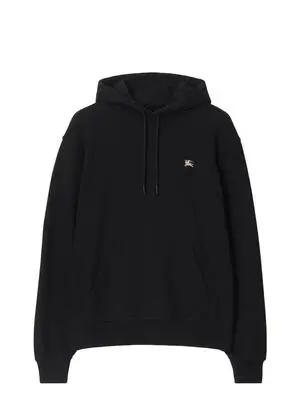 Burberry Cross-stitch Cotton Hoodie - Black