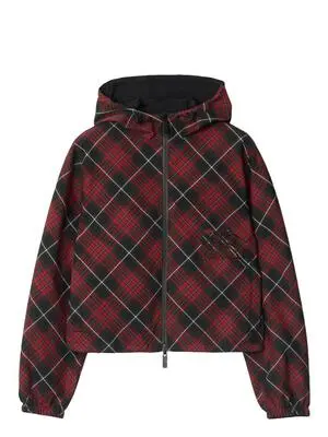 Burberry Reversible Check Hooded Jacket - Poppy Red