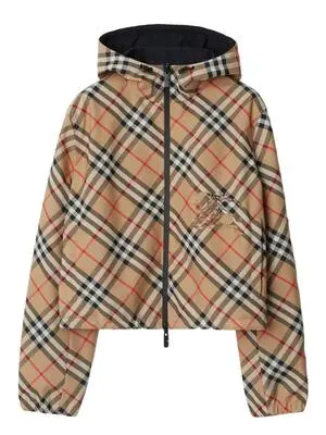 Burberry Reversible Check Hooded Jacket - Sand