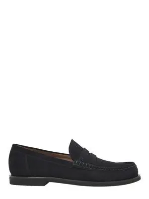 GIANVITO ROSSI Vernon Round Toe Loafer - Blue - Suede