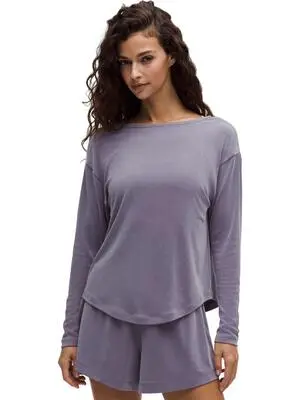 Lululemon Drapey Softstreme Boatneck Long-sleeve Shirt - Grape Mist