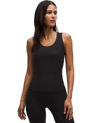 Lululemon Wundermost Ultra-soft Ribbed Nulu Scoop-neck Tank Top - Black
