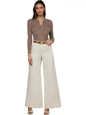 L'Agence Beau Wide-leg Jean - Macadamia