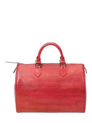 LOUIS VUITTON 1993 30 Speedy Tote Bag - Red