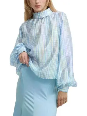Stine Goya Check-pattern Blouse - Blue