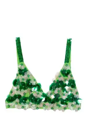 P.a.r.o.s.h Sequin-embellished Top - Green