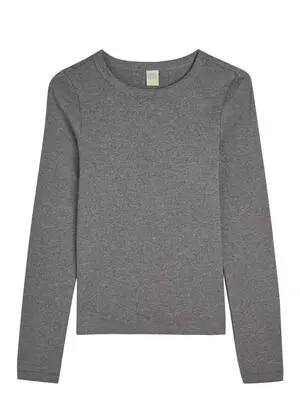FLORE FLORE Crew Neck Long Sleeve T-shirt - Grey