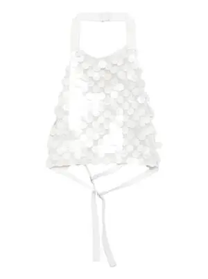 P.a.r.o.s.h Sequin-appliqué Top - White