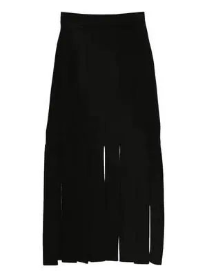 JOSEPH Lagny Slit-detail Midi Skirt - Black