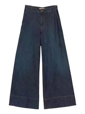 TWINSET Wide-leg Cotton Jeans - Blue