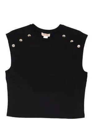 TWINSET Button-embellished Top - Black