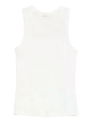 JOSEPH Yeux Ribbed Tank Top - White
