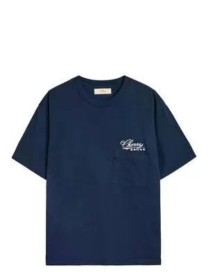 CHERRY LA Embroidered T-shirt - Blue