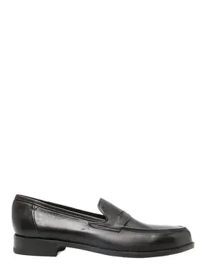 LARDINI Leather Flat Loafers - Brown