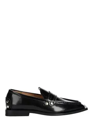 GANNI Studded Loafers - Black