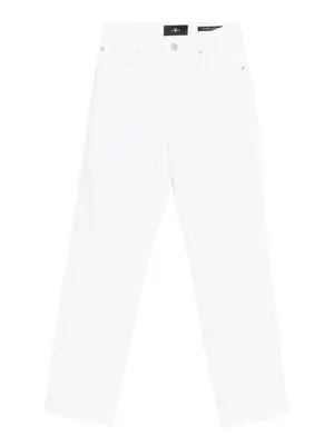 7 For All Mankind Calie Straight Leg Jeans - White