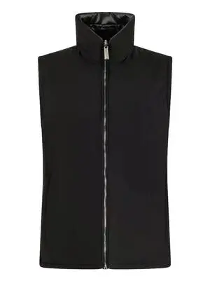 MOORER Zip-up Sleeveless Gilet - Black