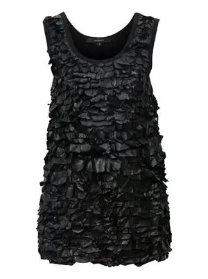 Givenchy Ruffled Tank Top - Black