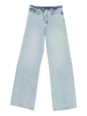 7 For All Mankind Frayed-detail Wide Leg Jeans - Blue