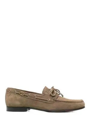 Valentino Garavani Suede Boat Shoes - Brown