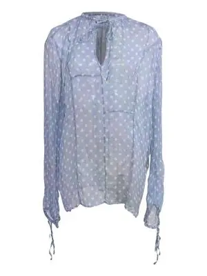 HAIDER ACKERMANN Polka-dot Tie-neck Blouse - Blue