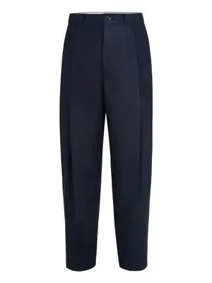 Brunello Cucinelli Pleated Panama Trousers - Blue