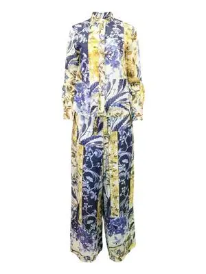Zimmermann Panelled Floral-print Suit - Neutrals