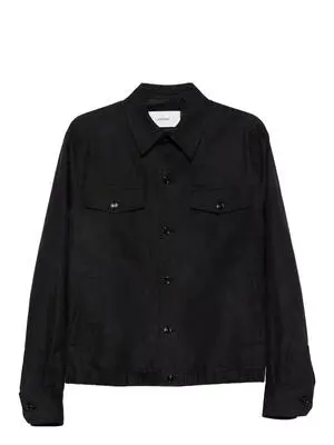 LARDINI Buttoned Cotton Jacket - Black