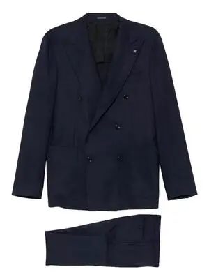 Tagliatore Double-breasted Wool Suit - Blue
