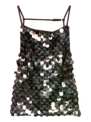 P.A.R.O.S.H Sequin Straps Top