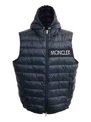 Moncler Logo-print Hooded Gilet - Blue
