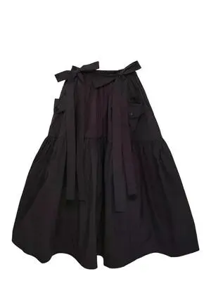 Cecilie Bahnsen Cai Ruffled Midi Skirt - Black