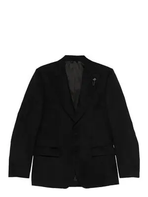 LARDINI Peaked-lapel Jacket - Black