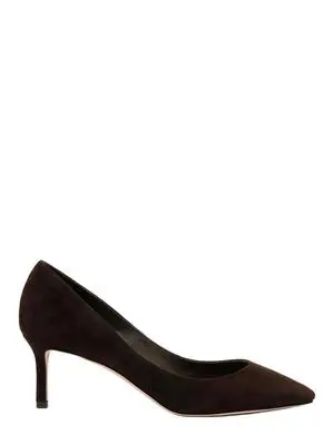 JIMMY CHOO 85mm Pointed-toe Suede Pumps - Brown