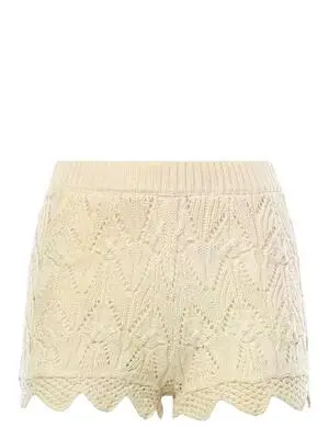 For Love & Lemons Crocheted Shorts - Neutrals