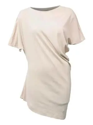 JIL SANDER Short-sleeve Drapped T-shirt - Neutrals
