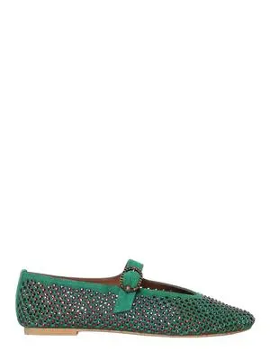 Kurt Geiger Mayfair Buckle-embellished Ballet Flats - Green