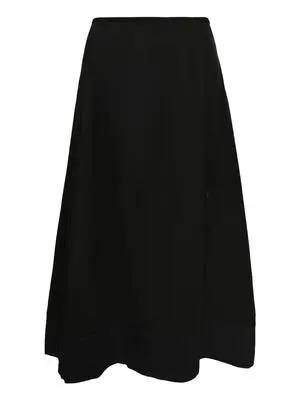 JIL SANDER A-line Midi Skirt - Black