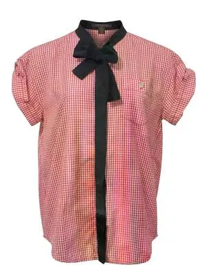 LOUIS VUITTON Check-pattern Short-sleeved Shirt - Red