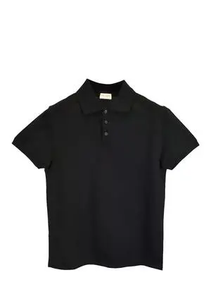Saint Laurent Cassandre-logo Polo Shirt - Black