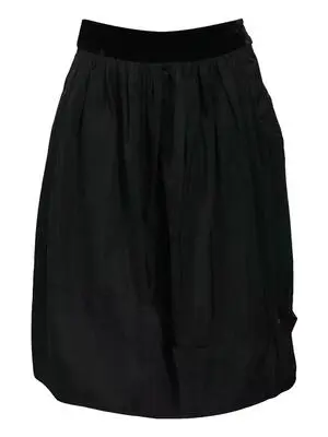 LOUIS VUITTON Midi Cotton Skirt - Black