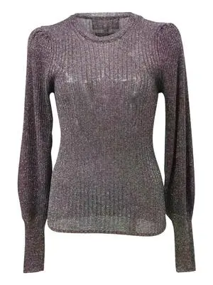 Ba&sh Puff-sleeve Sweater - Purple
