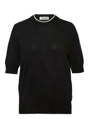 JIL SANDER Short-sleeve Merino T-shirt - Black