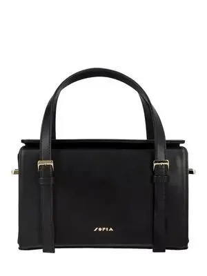 SOFIA Mini Belmondo Buckle Tote - Black