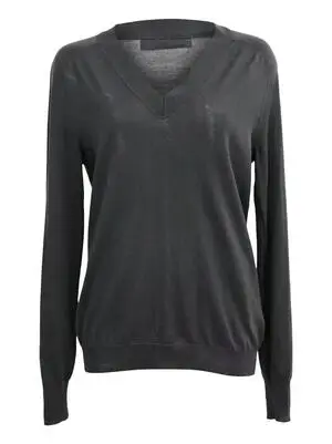 JIL SANDER V-neck Wool Sweater - Black