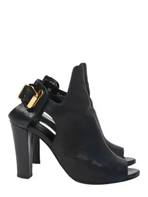 SERGIO ROSSI Peep-toe Slingback Pumps - Black
