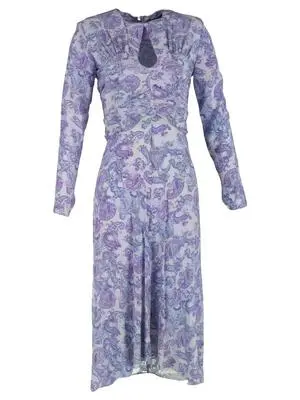 ISABEL MARANT VINTAGE Telima Paisley Print Midi Dress - Purple